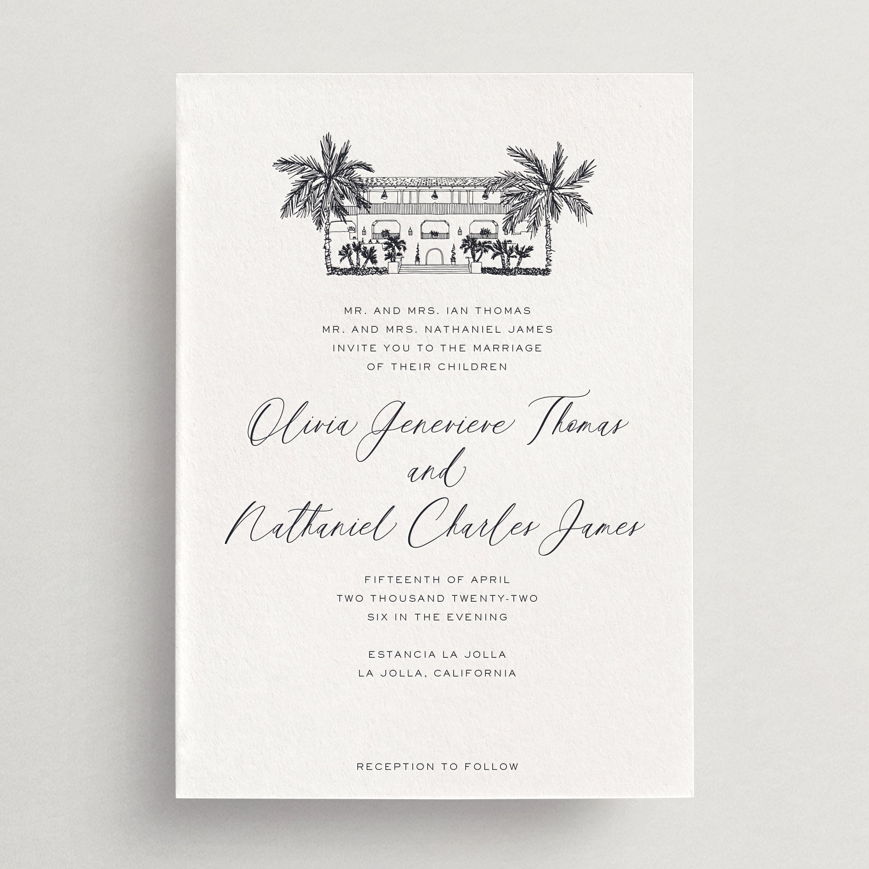 Invitation Card/Envelope - Custom Venue Illustration – Isidore & Augustine